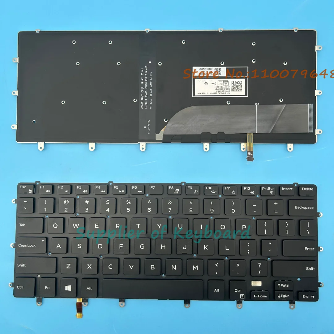 New English/Azerty French Keyboard For DELL XPS 15 7590 9550 9560 9570 ...