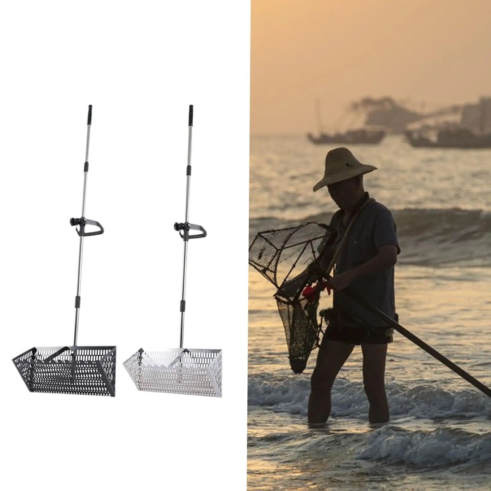 Sand Fleas Rake Sifting Multifunctional Telescopic Handle Easy Cleanup ...
