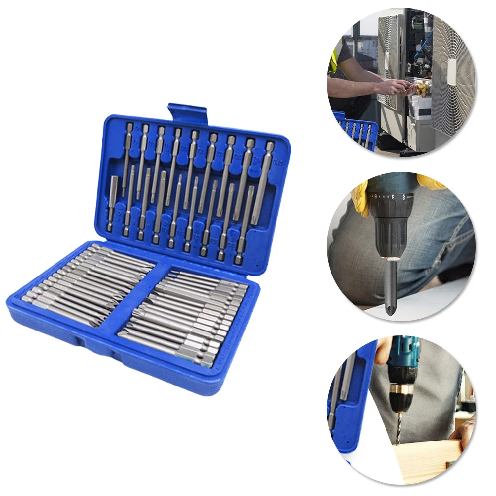50pcs-Extra-Long-Screwdriver-Bit-Set-with-Handle-75mm-Torx-Star-Hex ...