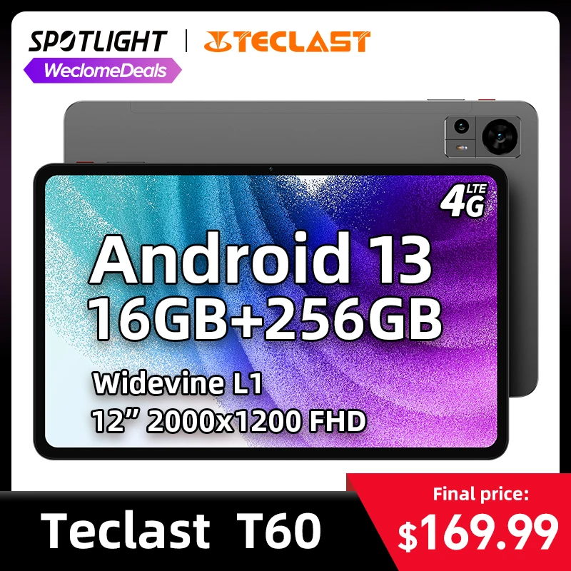 Teclast-Tablet-Android-12-Polegada-2K-8GB-8GB-RAM-256GB-ROM-T616-Octa ...