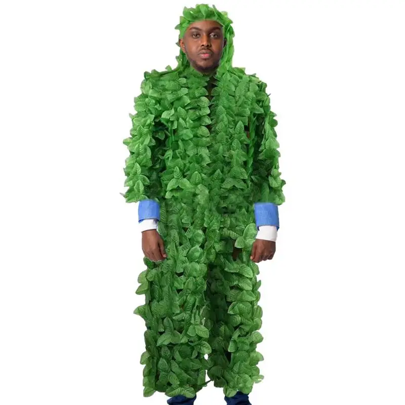 Leaf-Suit-For-Hunting-Ghillie-Suit-With-3D-Woodland-Camouflage-Green ...