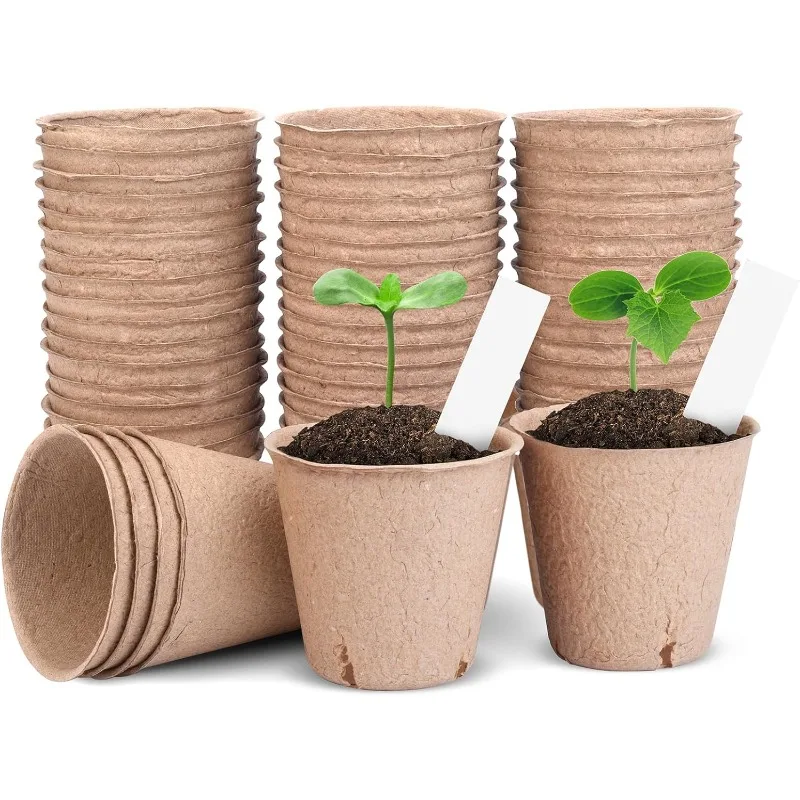 New Biodegradable Transplanter Pulp Paper Flower Plant Peat Pots ...