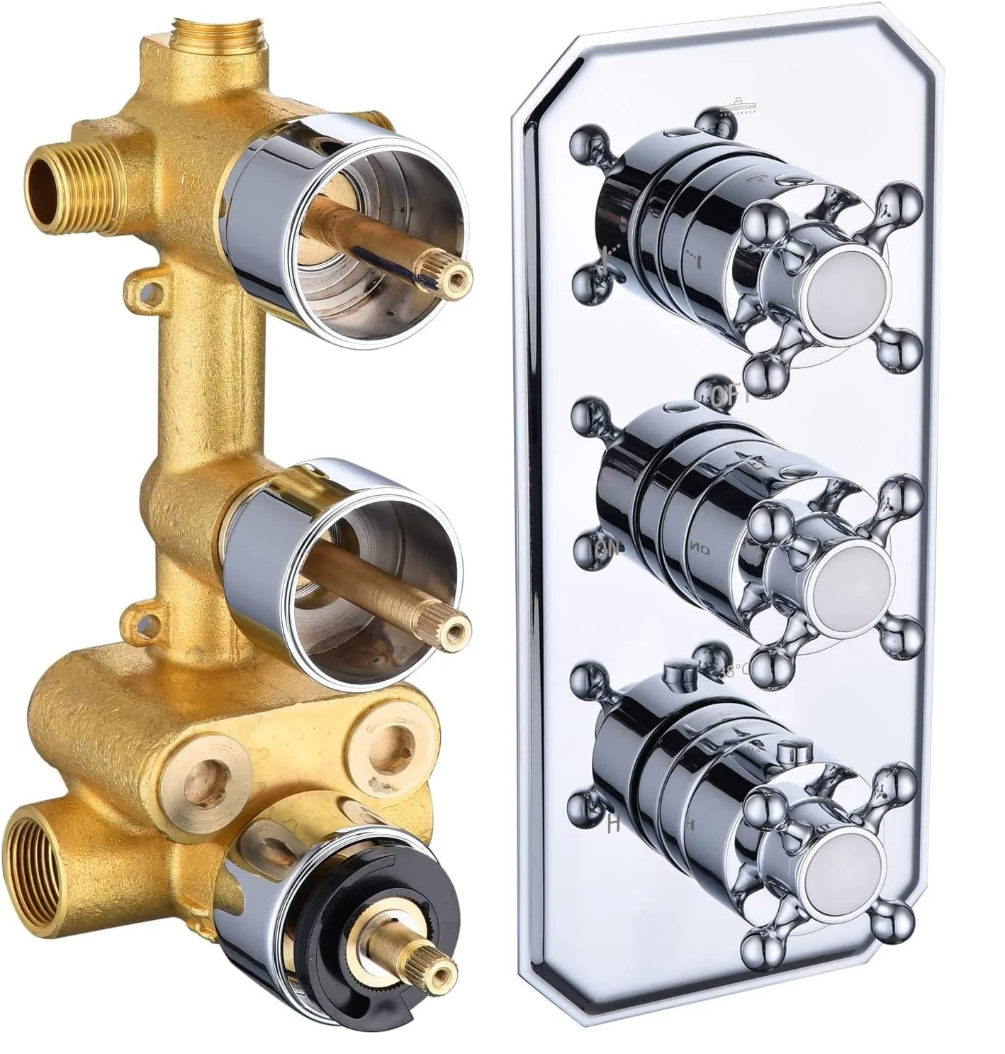 Wall-Mounted-2-inlet-3-Outlet-Shower-Faucet-3-Functions-Concealed ...