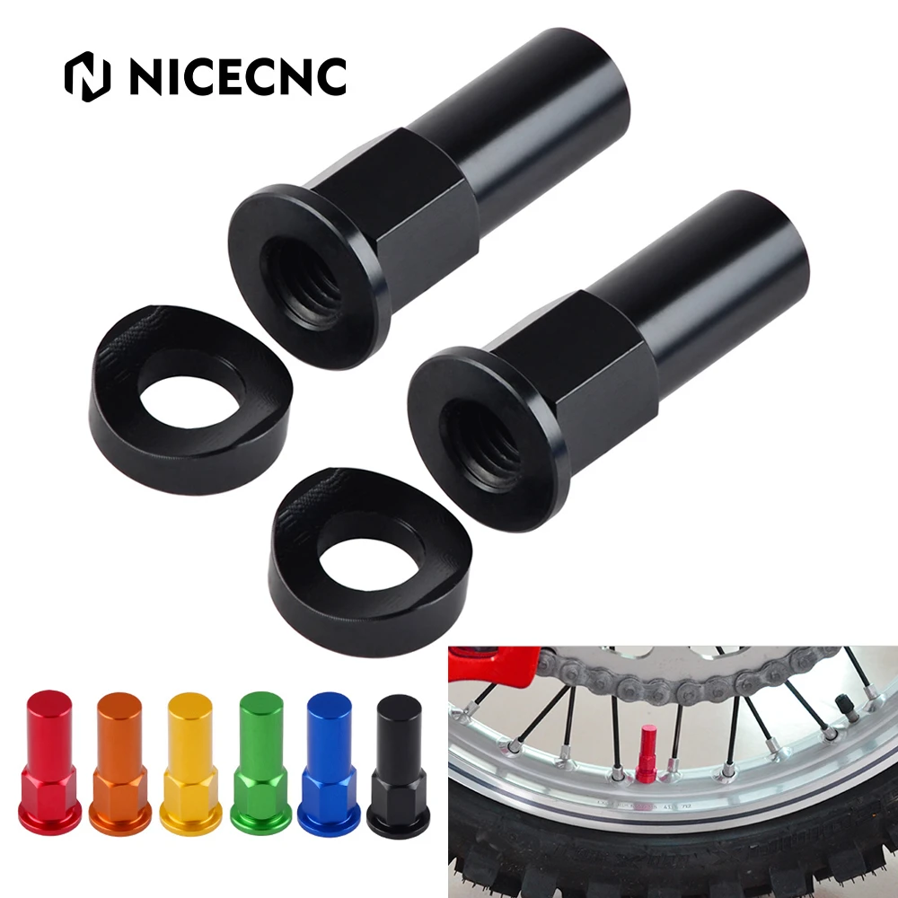 8x1.25mm Tire Clamp Screw Rim Lock Nut Spacer Kit for KTM Honda Yamaha ...