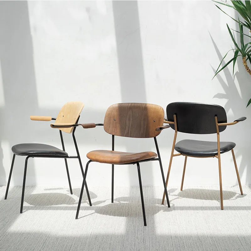 Wooden-Soft-Bag-Chair-Nordic-Light-Luxury-Home-Dining-Modern-Simple ...