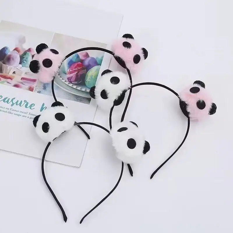 Lovely Animal Doll Panda Headband Chinese Style Hair Clip Plush Hair ...