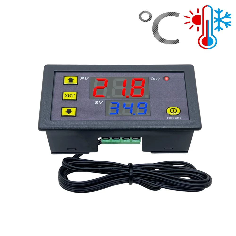 W3230 Relay Output Digital Temperature Controller -55~120C Thermostat ...