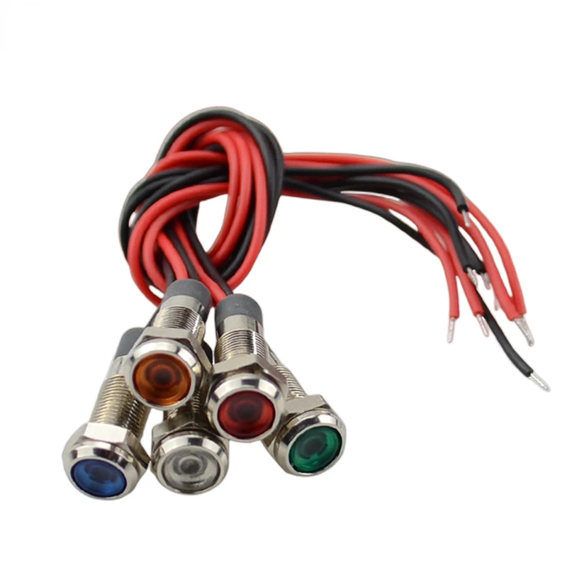 Ip67 Waterproof Led Metal Warning Indicator Light 6mm Pilot Signal Lamp ...