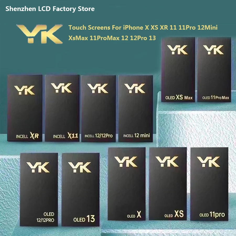 Tela OLED YK para iPhone, X, XS, XSMAX, série 11, 12, peça de reposição ...