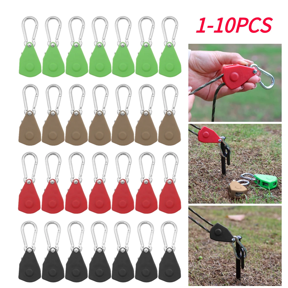 1-10pcs-Adjustable-Tent-Rope-Fastener-Fixed-Buckle-Pulley-Tensioner ...