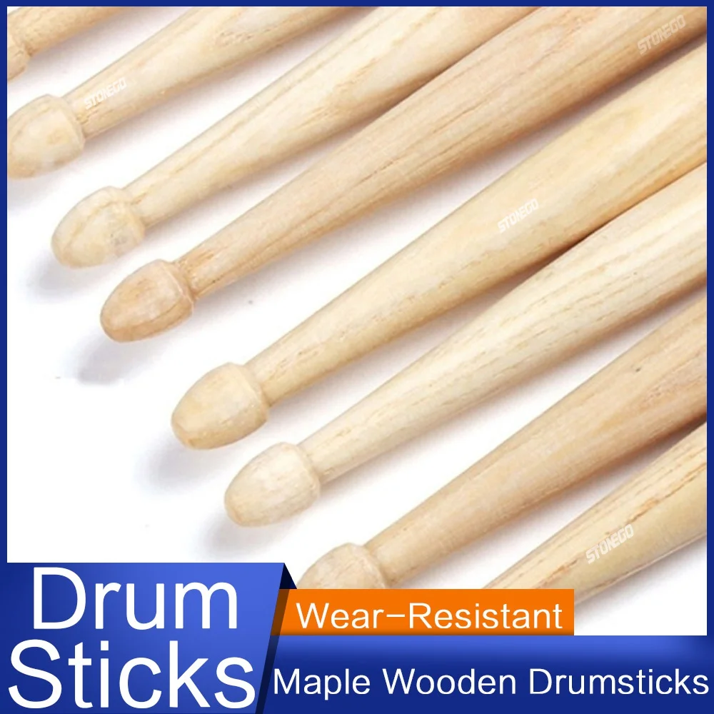 NEW Hot Sale Drum Sticks Wear-resistant Maple Wooden Drumsticks 5A Drum ...