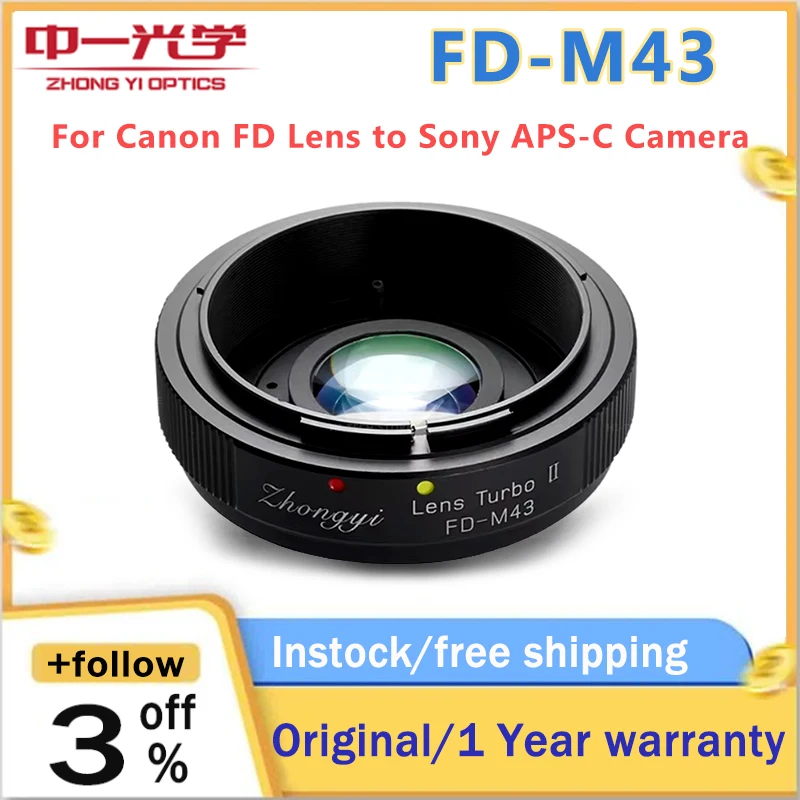 Zhongyi-Mitakon-FD-M43-Adapter-Focus-Reduction-Light-Increase-Adapter ...