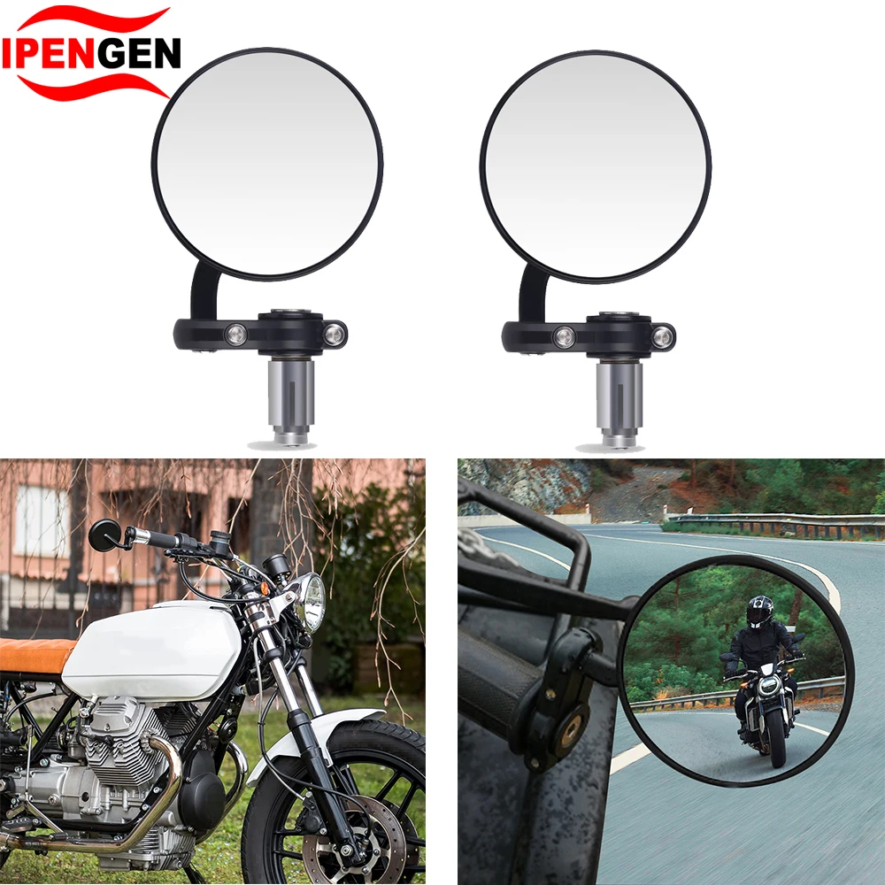 22mm-Universal-Motorcycle-Mirrors-Rearview-Side-Mirror-Motorbike-For-7 ...