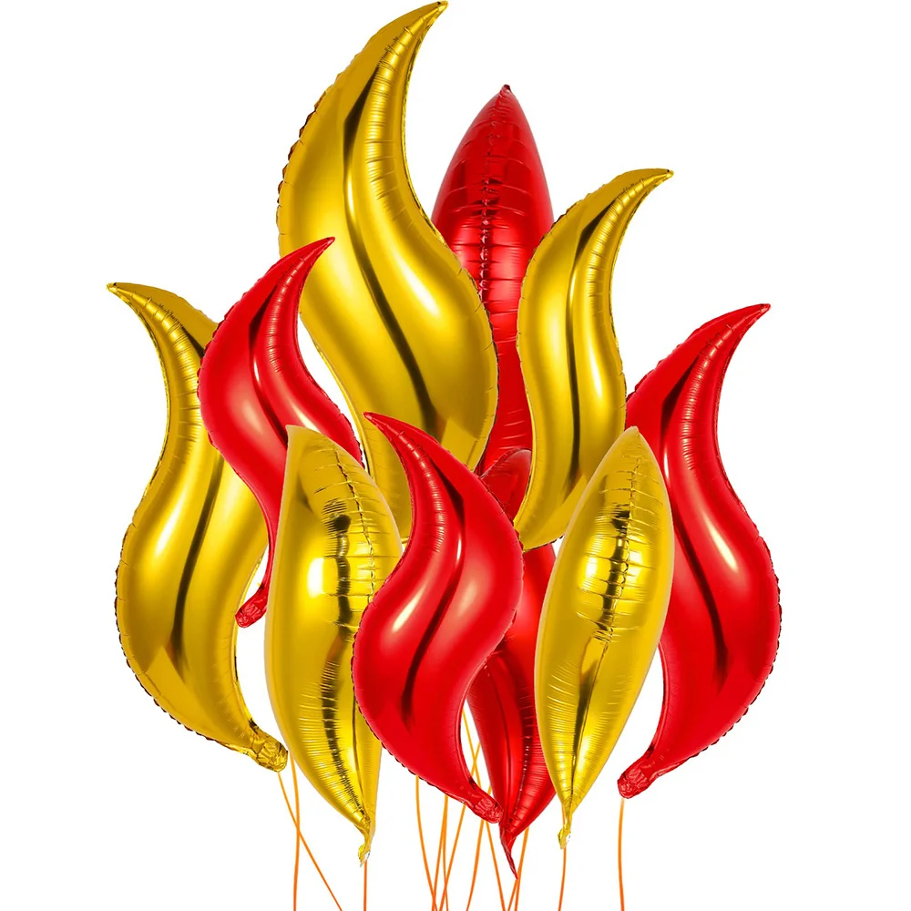 4-10pcs-Flame-Balloon-Fireman-Party-Supplies-Firefighter-Birthday-Blaze ...