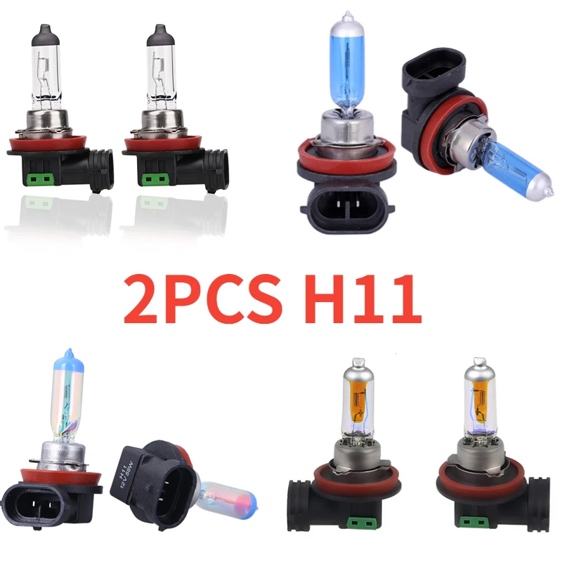 2Pcs-Car-Light-H11-55W-12V-Auto-Halogen-Bulb-6000k-5000k-4300k-2300k ...