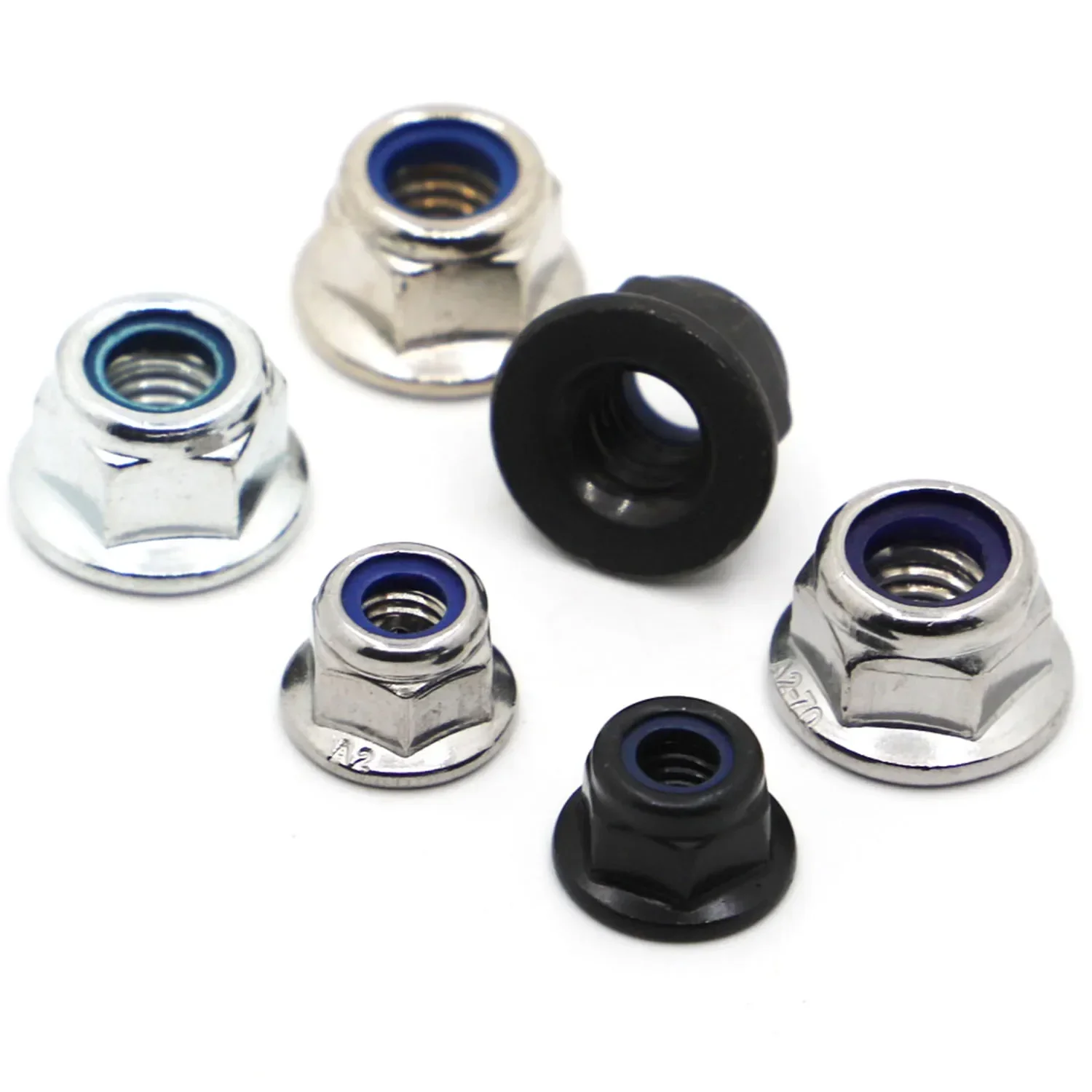 M3 M4 M5 M6 M8 M10 M12 Black White Carbon Nickel A2 Stainless Steel Hex ...