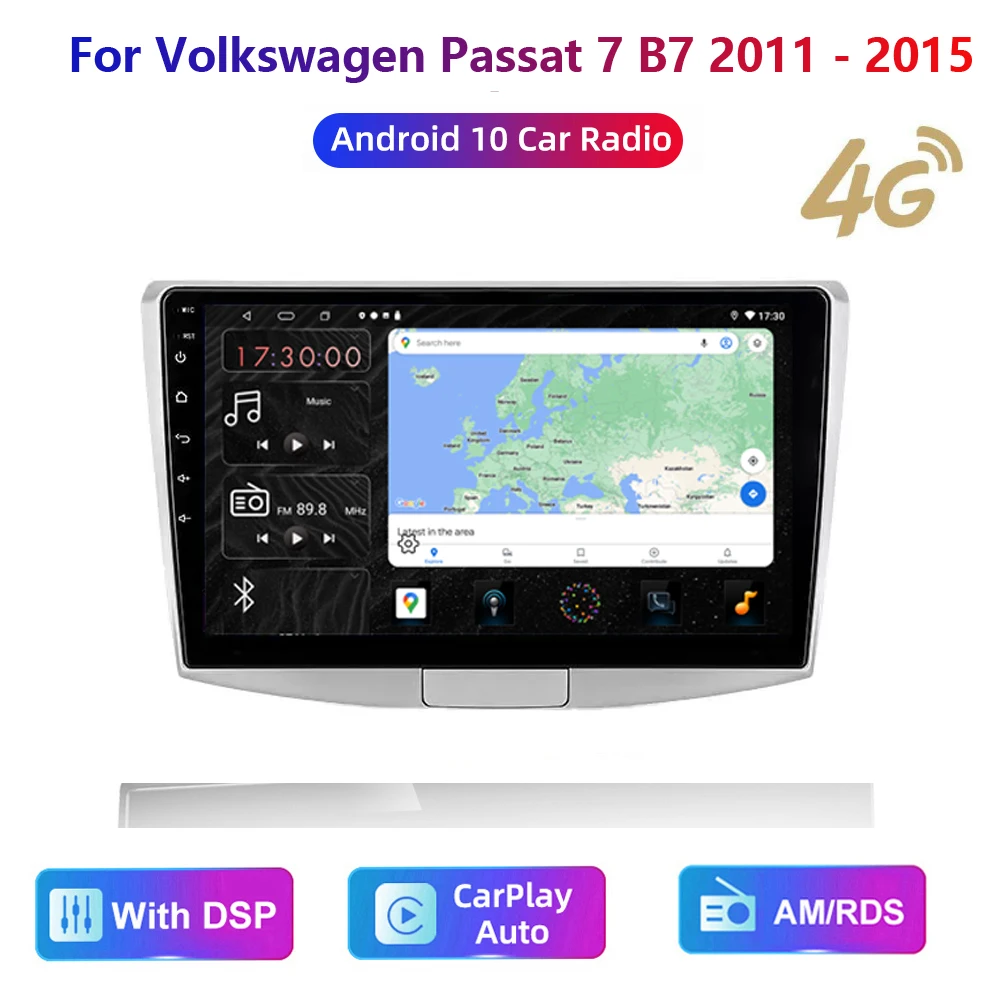 Hd Multimedia Head Unit For Volkswagen Passat 7 B7 Nms 2011 - 2015 Car ...