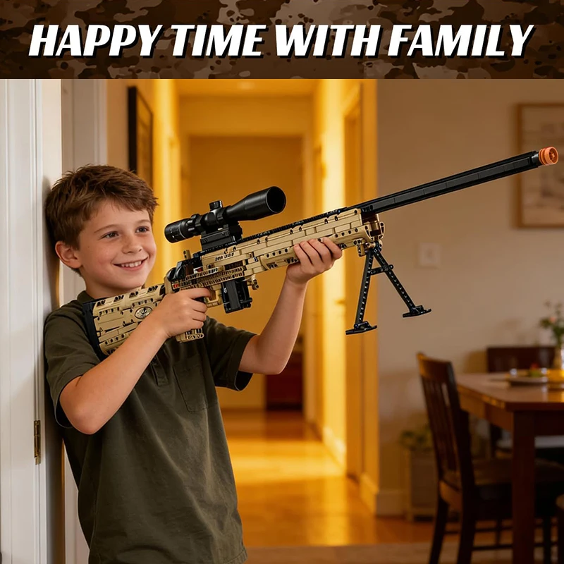 Collectible Sniper Rifle Pistol Model Building Blocks Set, STEM Brick ...