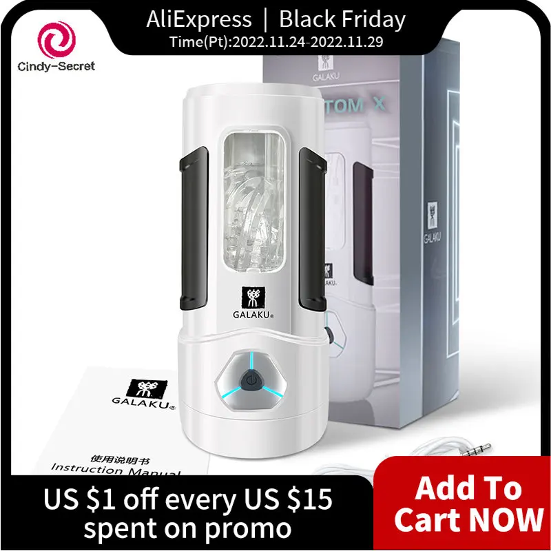 Male Masturbation Cup Automatic Man Blowjob Sucking Machine APP Control Masturbator Realistic ...