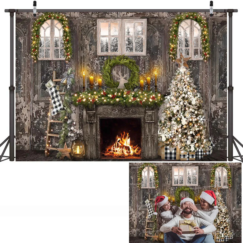 Rustic Wood Christmas Background