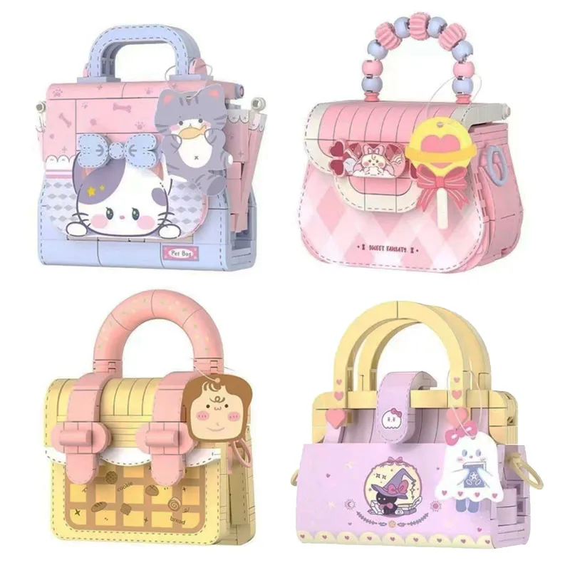4-Types-Creative-DIY-Mini-Cute-Kawaii-Cartoon-Lovely-Handbag-Building ...
