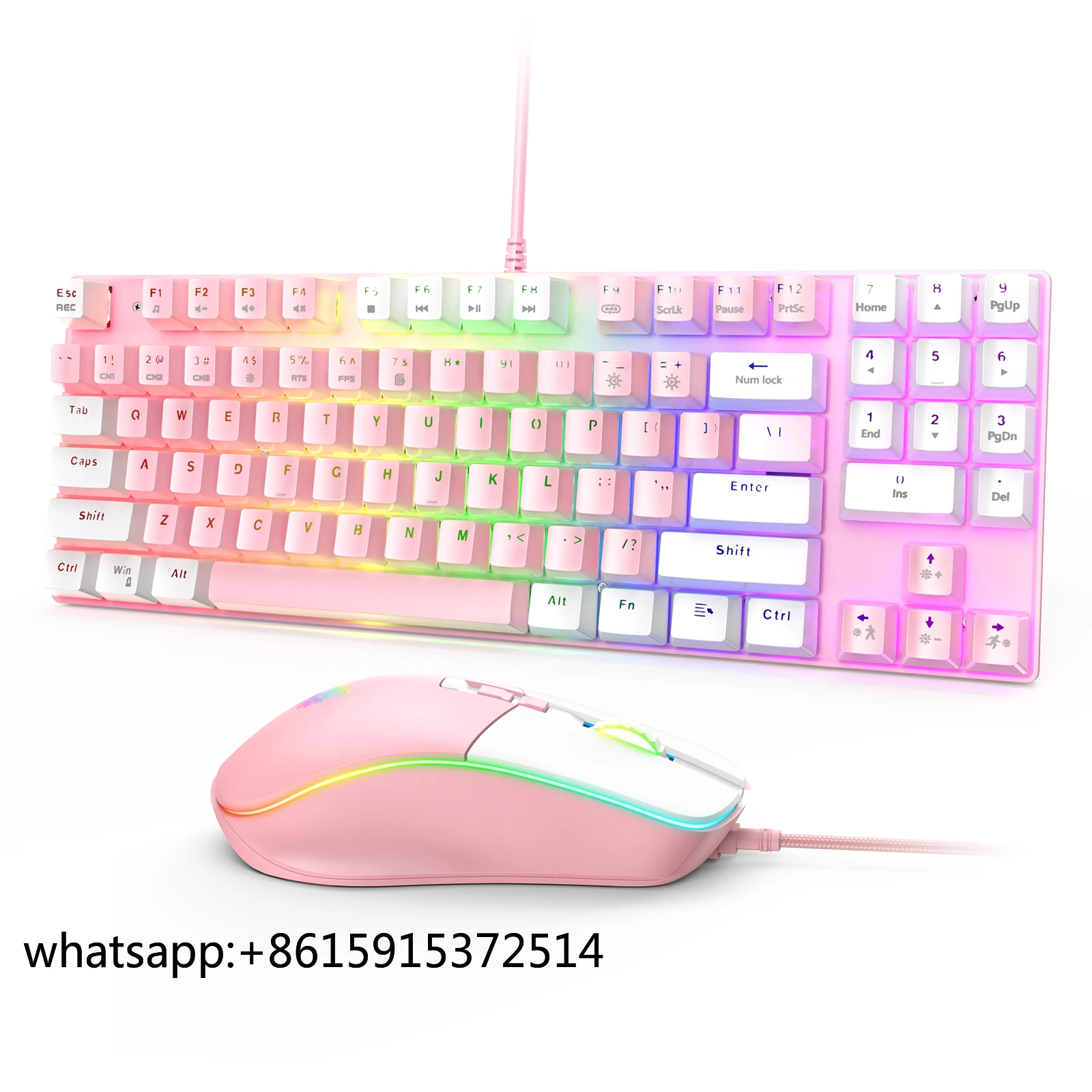 TLCRETE ONIKUMA G26+CW916 Blue Switch Mechanical Keyboard and Mouse Set ...