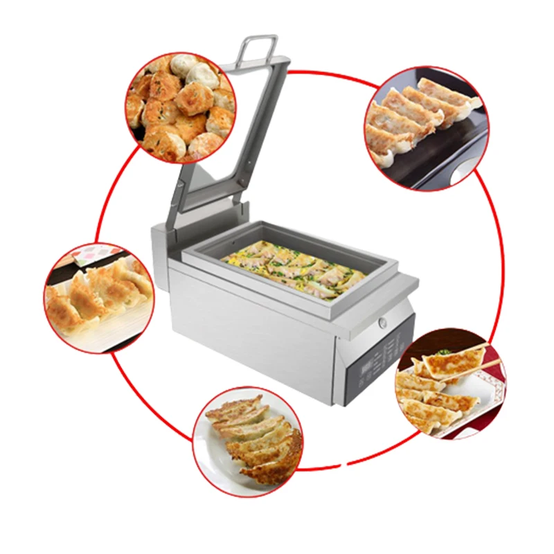 220V-Fully-Automatic-Commercial-Fried-Dumpling-Machine-Fried-Gyaoza ...
