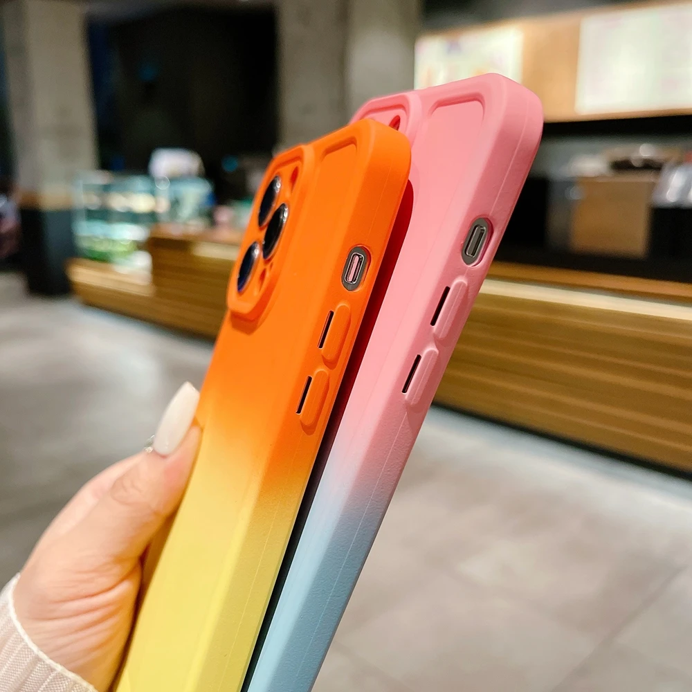 Gradient Soft Silicone Case for Realme 8i (E)