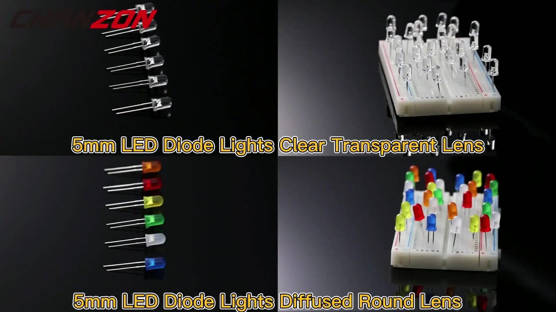 100pcs 3mm LED Diode Ultra Bright Warm White Red Green Blue UV Purple ...