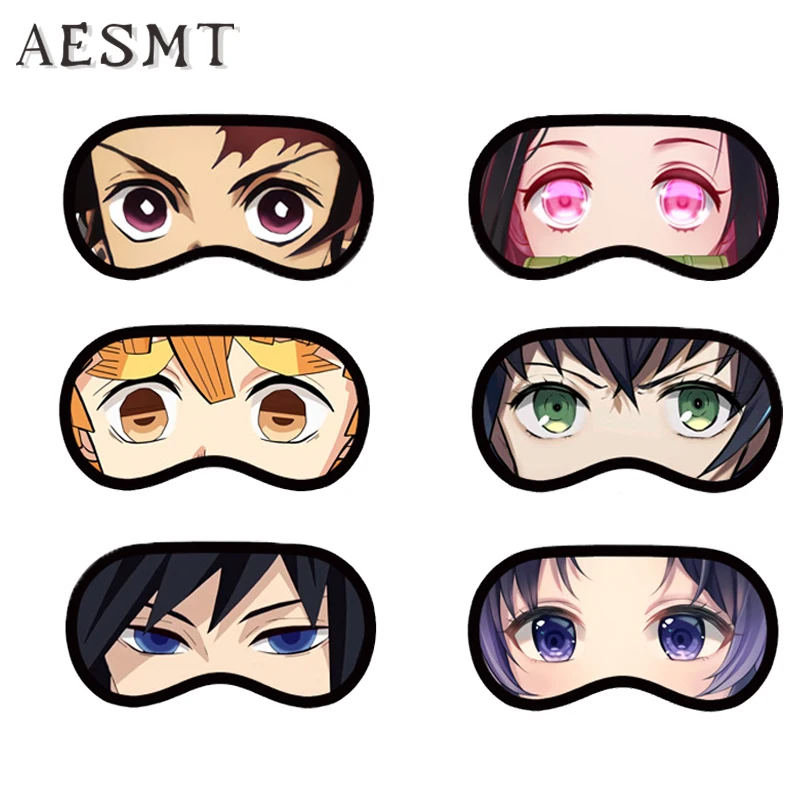Anime-Demon-Slayer-Eye-Patch-Cartoon-Face-Sleep-Blindfold-Sleeping ...