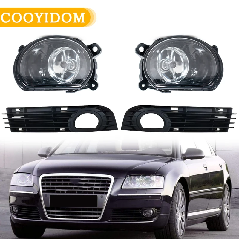 For Audi A8 D3 2005-2007 Car Front Bumper Fog Light Lamp Grille Fog ...