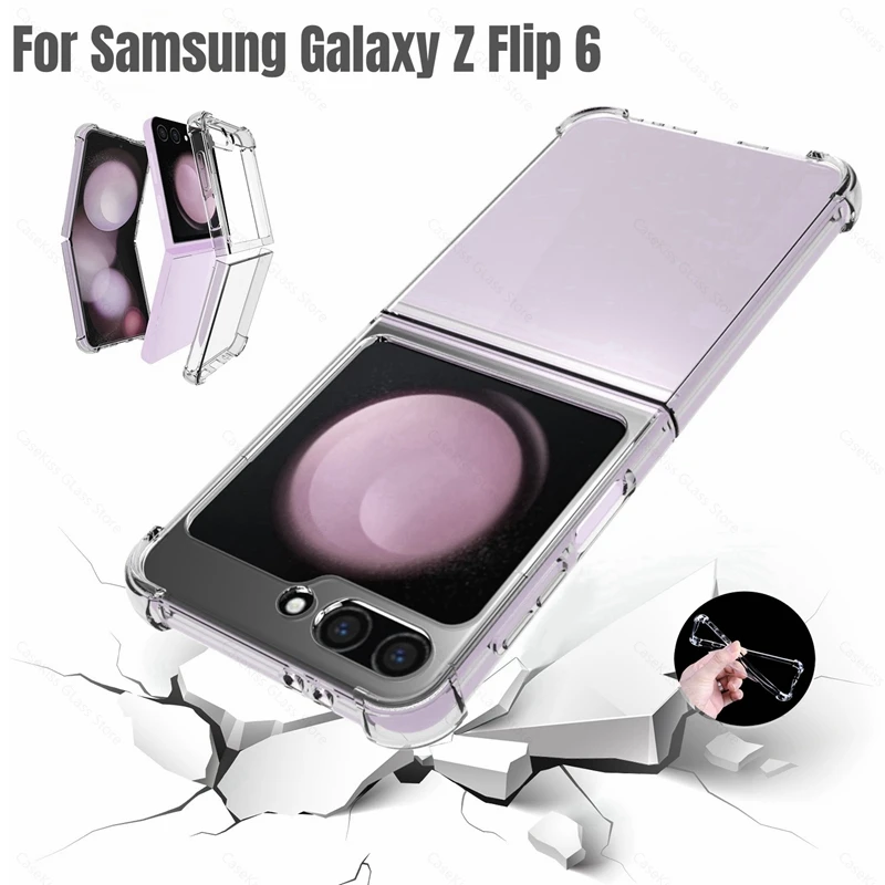 Shockproof-Case-for-Samsung-Galaxy-Z-Flip-6-5-5G-TPU-PC-Transparent ...