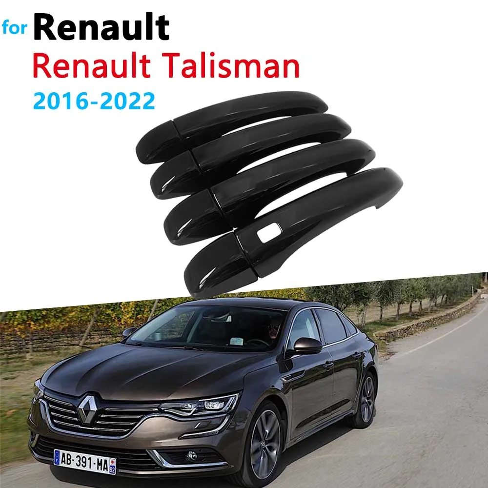 Renault Talisman 삼성 SM6 2016 ~ 2022 2020 2017 2018 2019 광택 블랙 도어 핸들 커버 ...