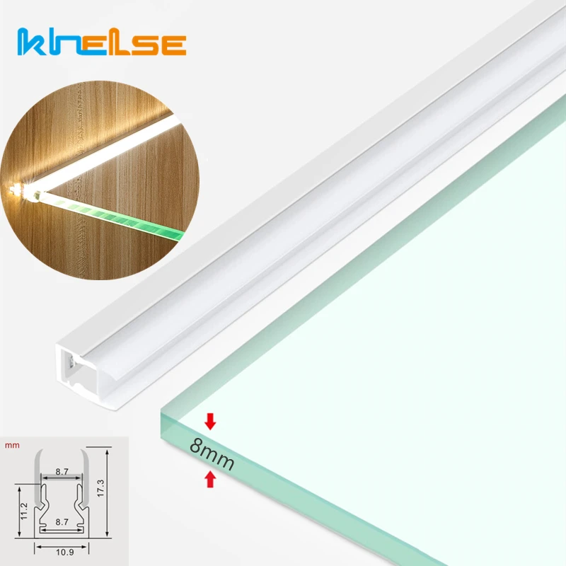 LED Glass Cabinet Layer Light For 8mm Glass Shelf Back Splint Clip Bar ...