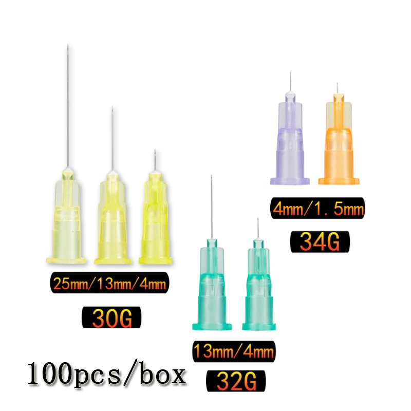 100pcs-Tattoo-Needles-30G-4-13-25mm-32G-4-13-mm-34G-Teeth-Disposable ...