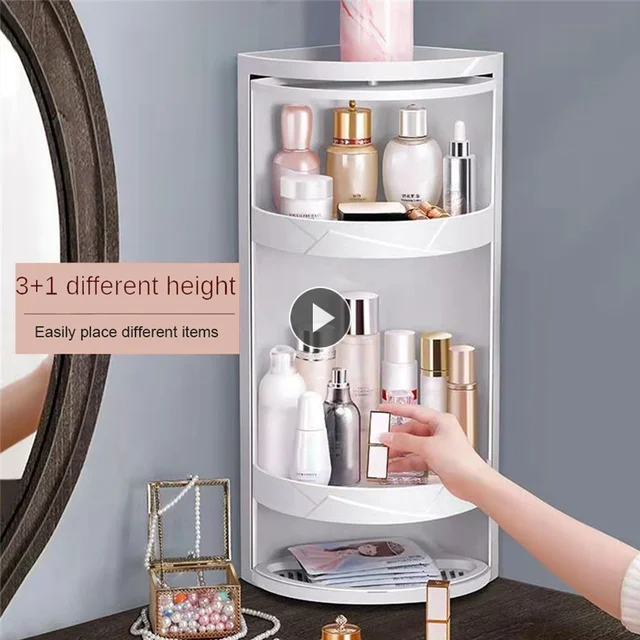 360-Degree Rotating Wall-Mounted Shelf Bathroom Corner, 52% OFF