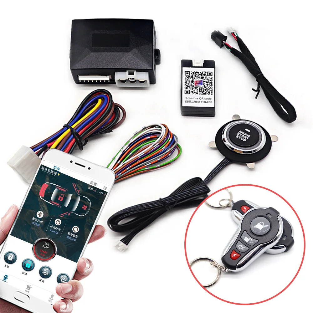 Carro Universal Alarme AutoStart Sistema Remote Start Kit Para Carro ...