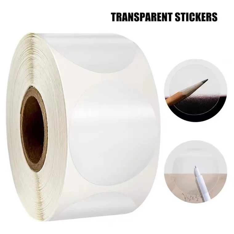 100-500pcs-1inch-Transparent-Sticker-Tape-for-Product-Gift-Sealing ...