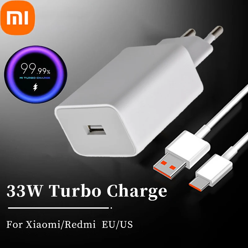 Xiaomi Charger 33w Fast Turbo Charge Poco X3 Nfc F2 Pro 30w Carregador ...