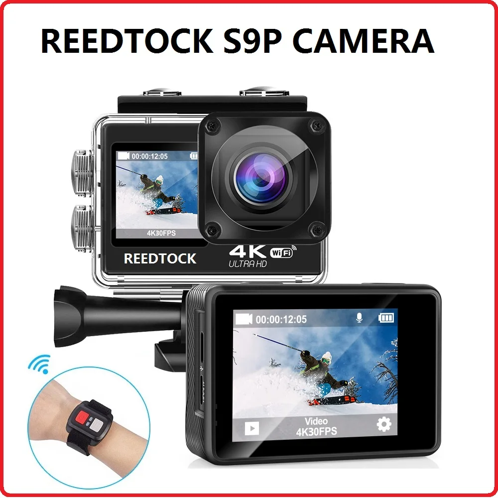 WiFi-Action-Camera-4K-30FPS-Dual-Screen-170-Wide-Angle-4-x-Zoom-30m ...