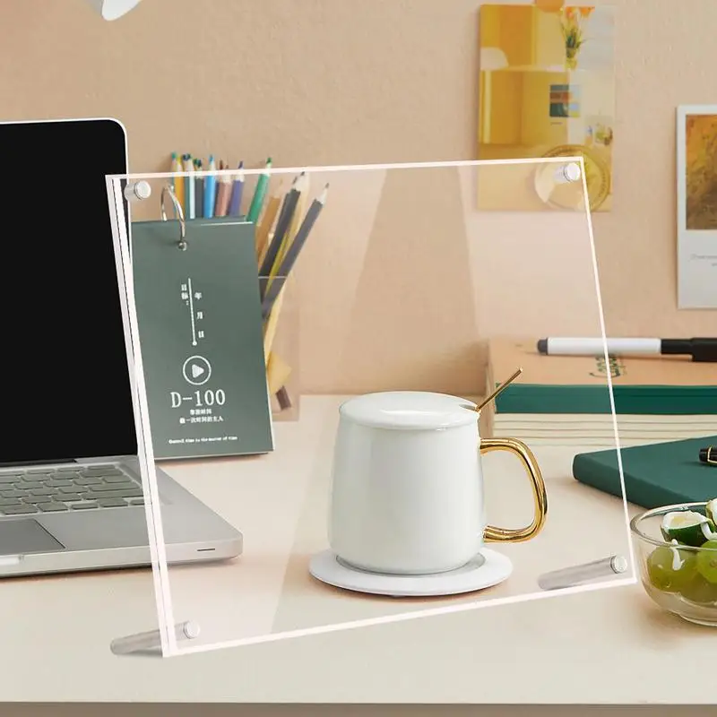 Moldura-acr-lica-clara-para-fotos-Desktop-Photo-Display-suporte-suporte ...