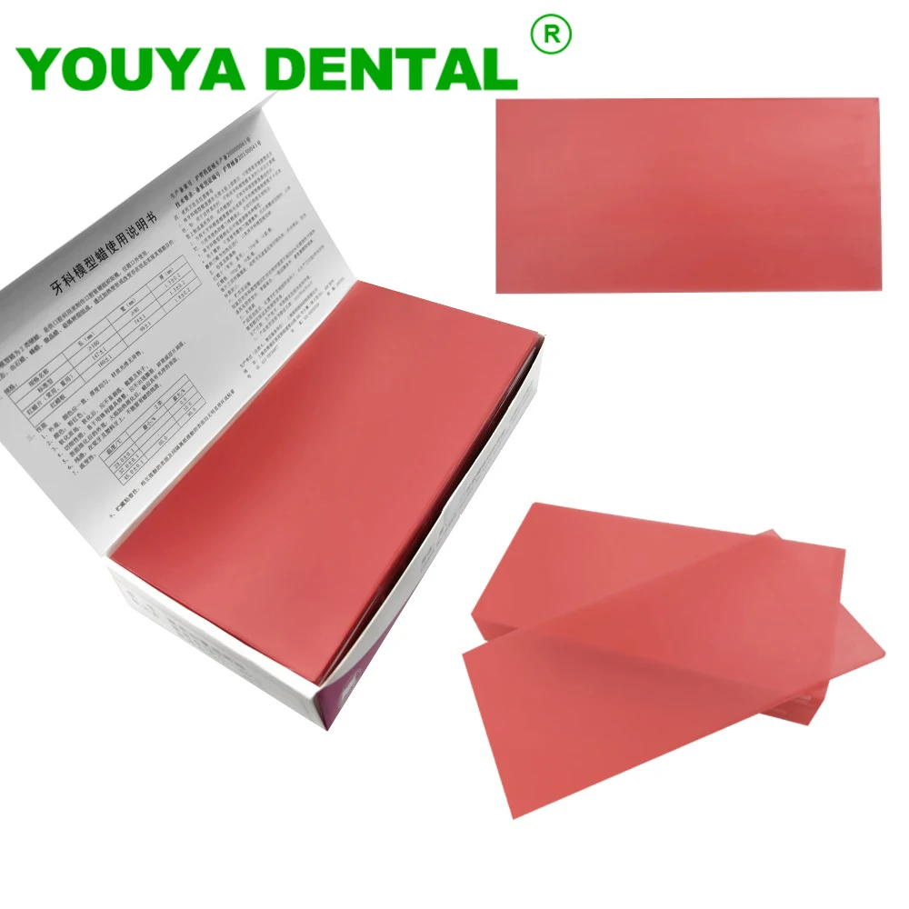 Placa-Base-de-cera-de-laboratorio-Dental-hojas-de-cera-roja-modelado-de ...