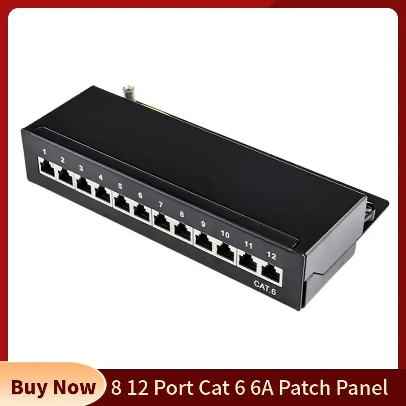 Cat-6-6A-adaptador-do-conector-do-painel-de-remendo-RJ45-Desktop ...