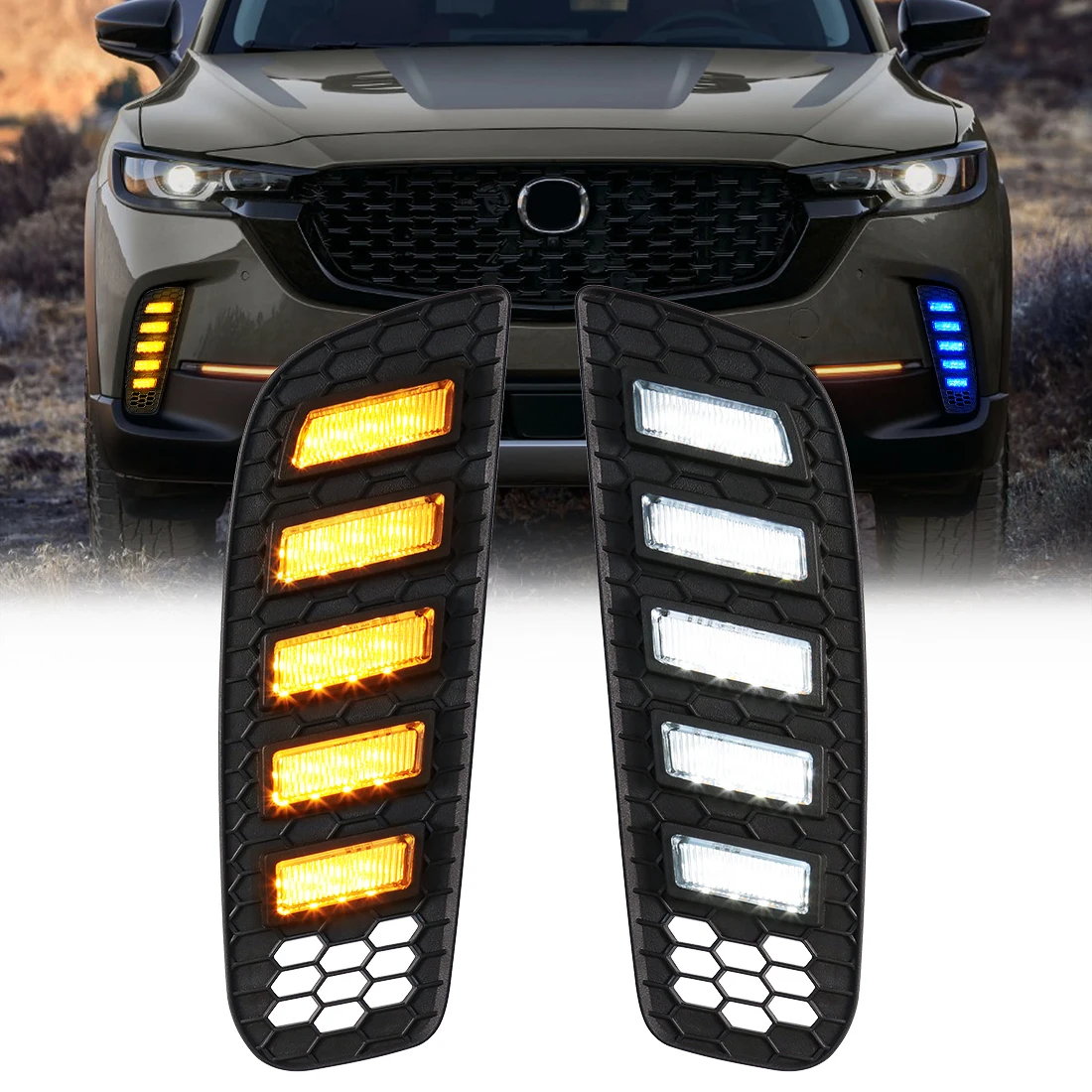 DRL-For-Mazda-CX-50-CX50-2023-2024-LED-Daytime-Running-Light-Car-Fog ...