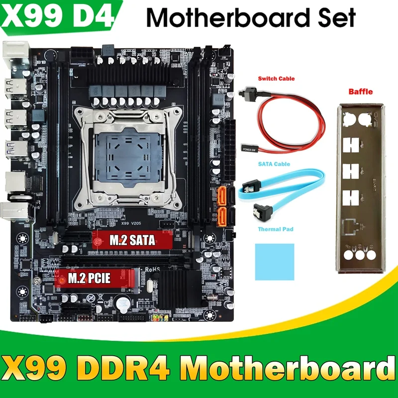 X99-Motherboard-Baffle-SATA-Cable-Switch-Cable-Thermal-Pad-LGA2011-3 ...