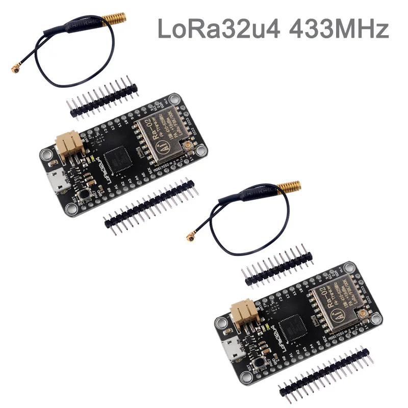 2 takım LoRa32u4 RA02 RA 02 433MHz Lora modülü geliştirme kurulu IOT ...