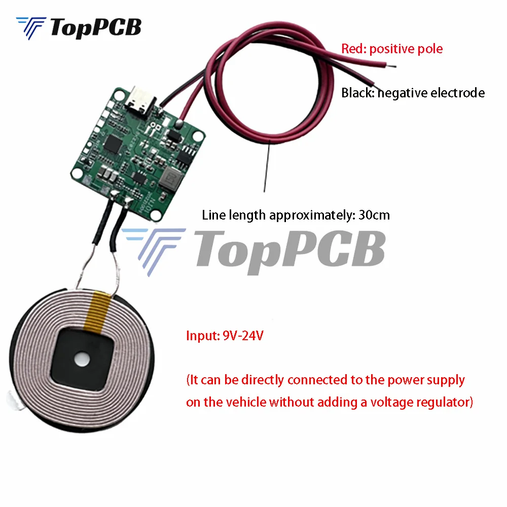 20W High Power 5V 12V 24V Fast Charging Wireless Charger Transmitter ...
