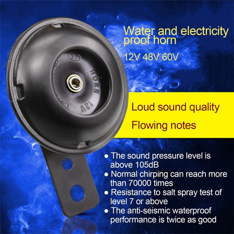 1PC-12-48-60V-Waterproof-Round-Motorcycle-Electric-Horn-Modified ...