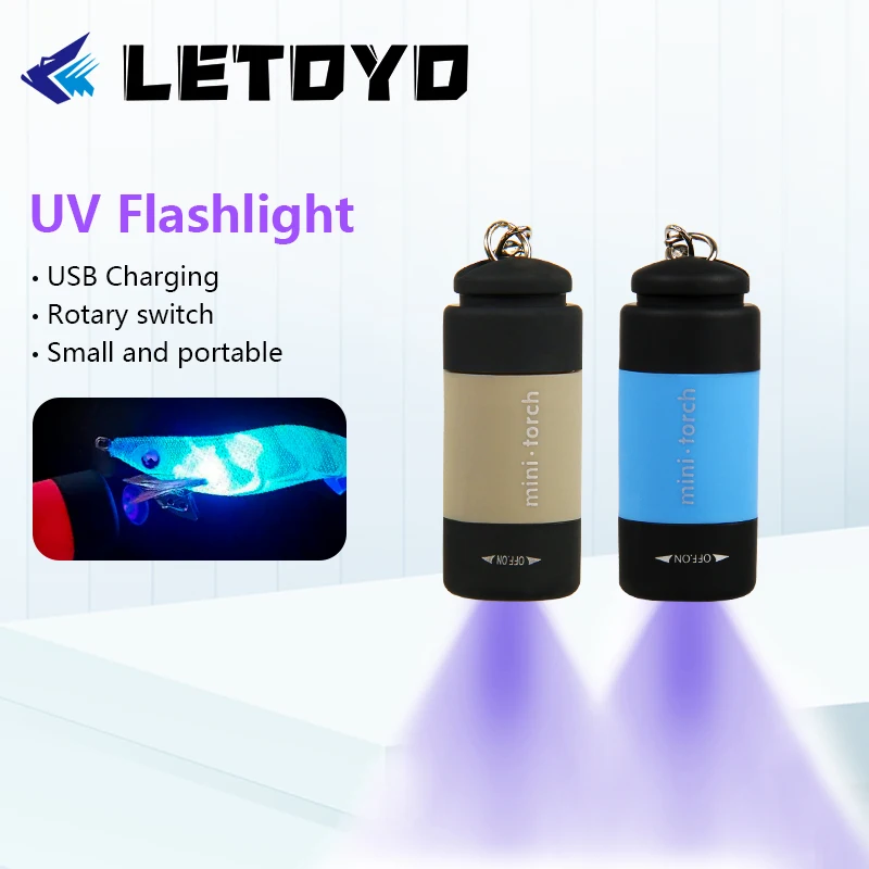 LETOYO-UV-Flashlights-For-Fishing-Led-Mini-Light-USB-Rechargeable ...
