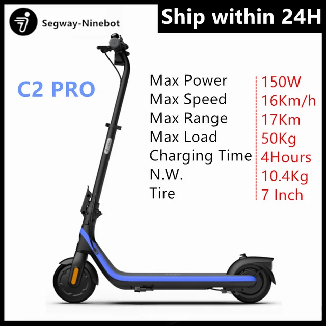 EU STOCK Original Ninebot By Segway C2 Pro Electric Scooter for Kids ...